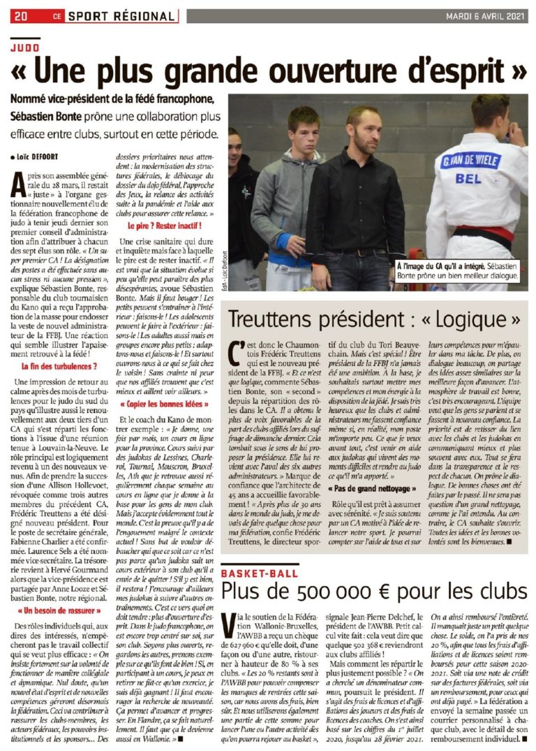 Un nouveau CA pour la FFBJ - Judo CPH